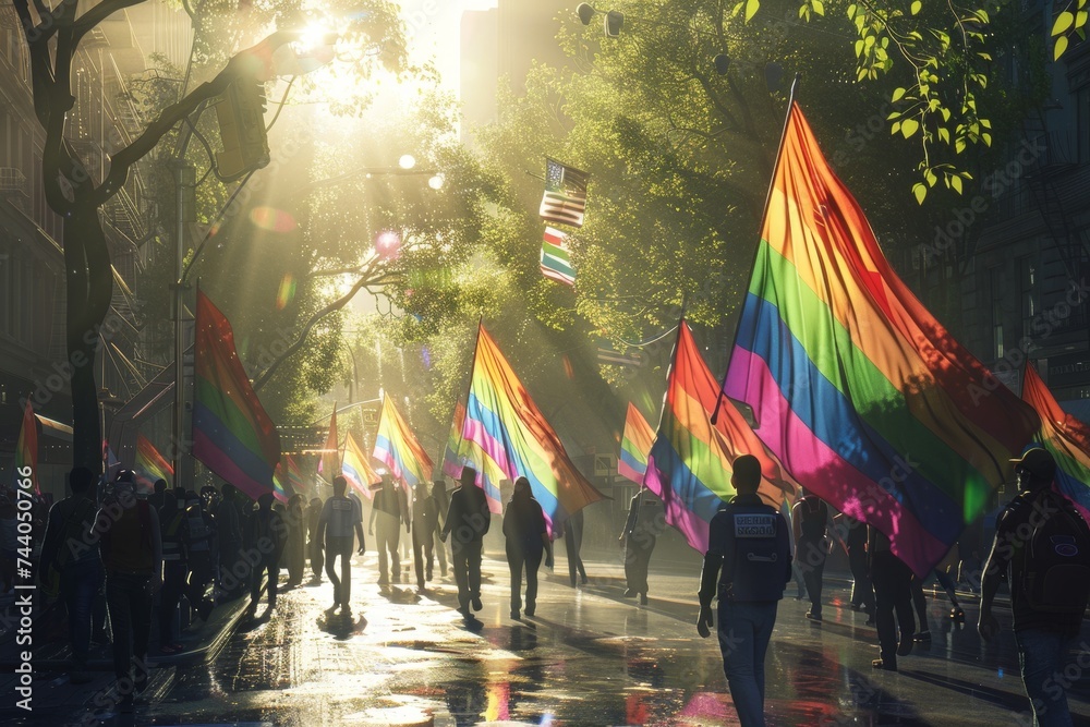 LGBTQ Pride red. Rainbow pronoun awareness colorful saddle brown ...