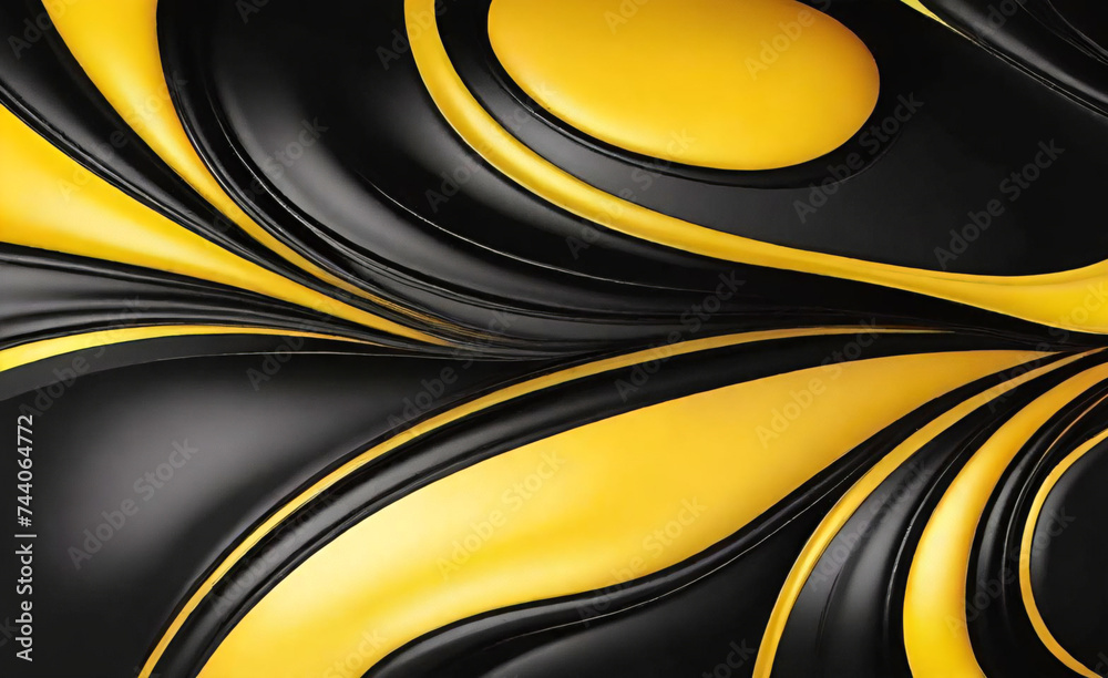 Plantilla abstracta triángulos geométricos amarillos contrastan fondo ...