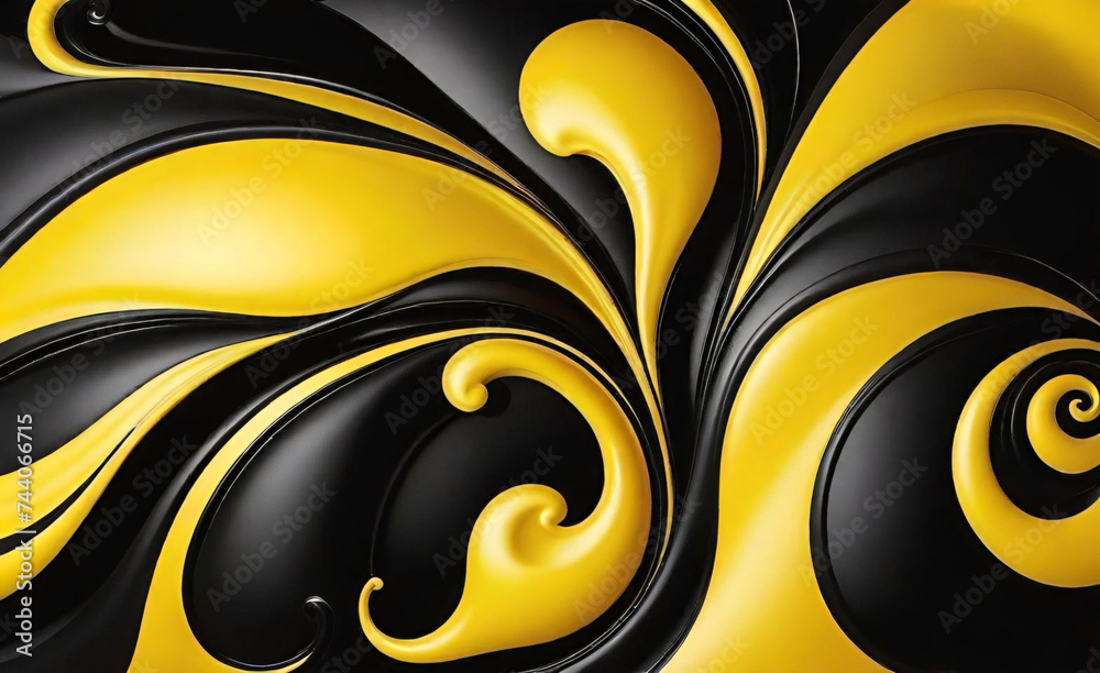 Plantilla abstracta triángulos geométricos amarillos contrastan fondo ...