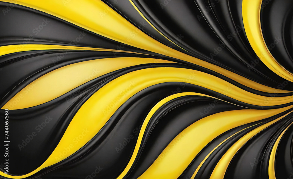 Poster Plantilla abstracta triángulos geométricos amarillos contrastan ...