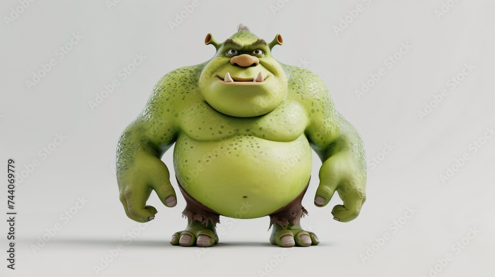 Foto de This is an image of a green ogre. He is standing with his feet ...