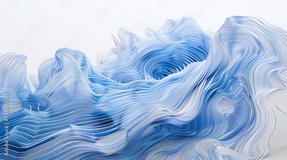 vector illustration with wavy lines on white background, ultra detailed ...