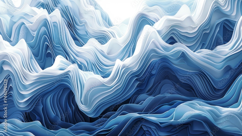 vector illustration with wavy lines on white background, ultra detailed ...