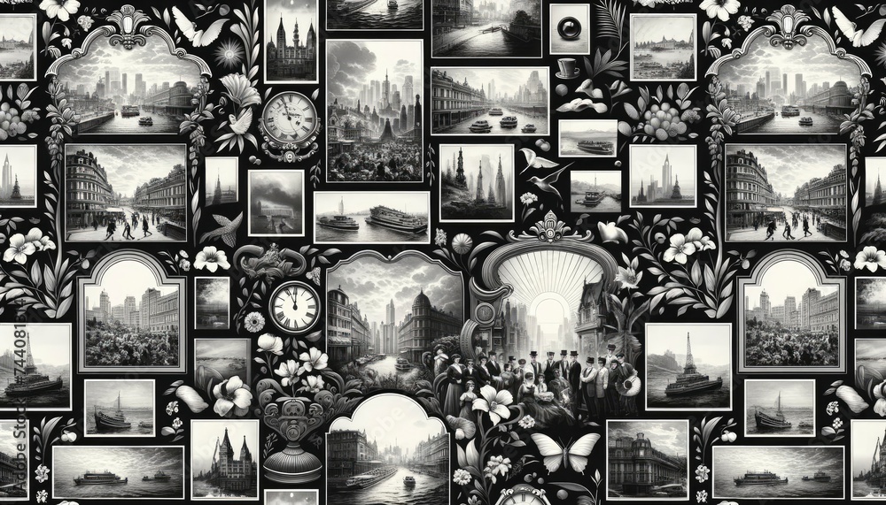 An illustration celebrating the gelatin silver printing process, with a ...