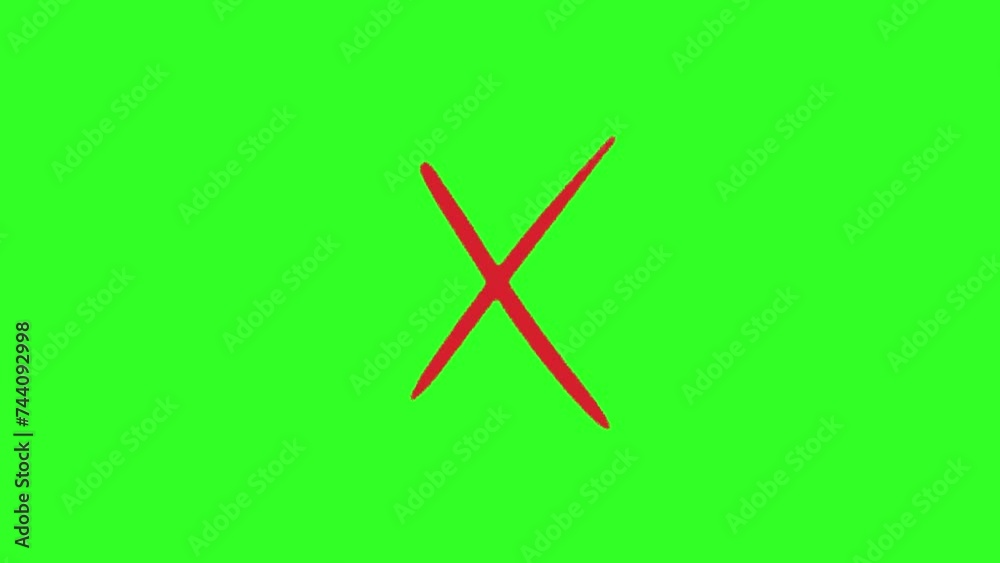 Cross symbol animation on transparent background, Wrong Symbol in ...