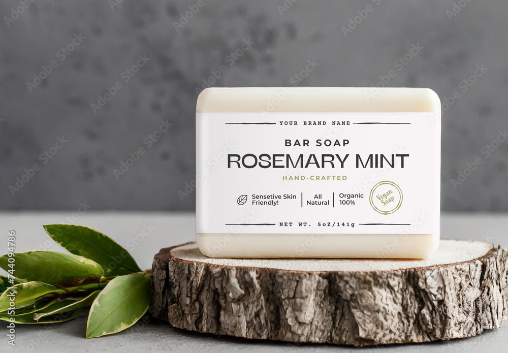 Bar Soap Vintage Label Layout for Package Stock Template | Adobe Stock