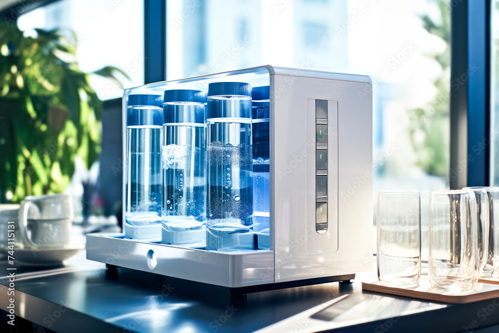 Modern office featuring hydrogen drinking water purification filtration ...