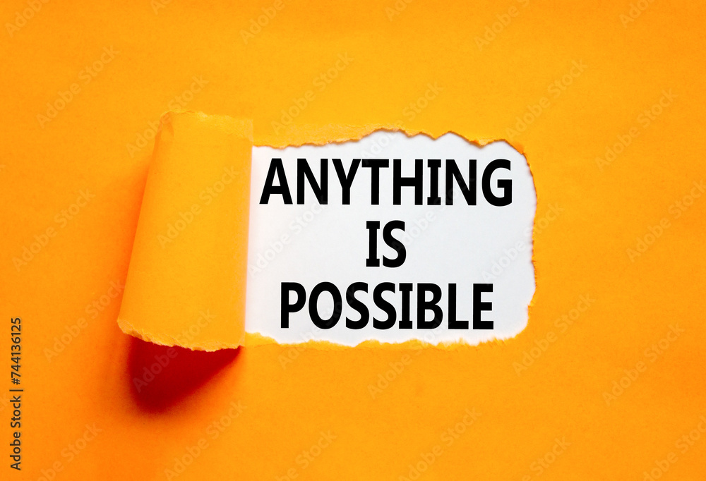 Anything is possible symbol. Concept words Anything is possible on ...