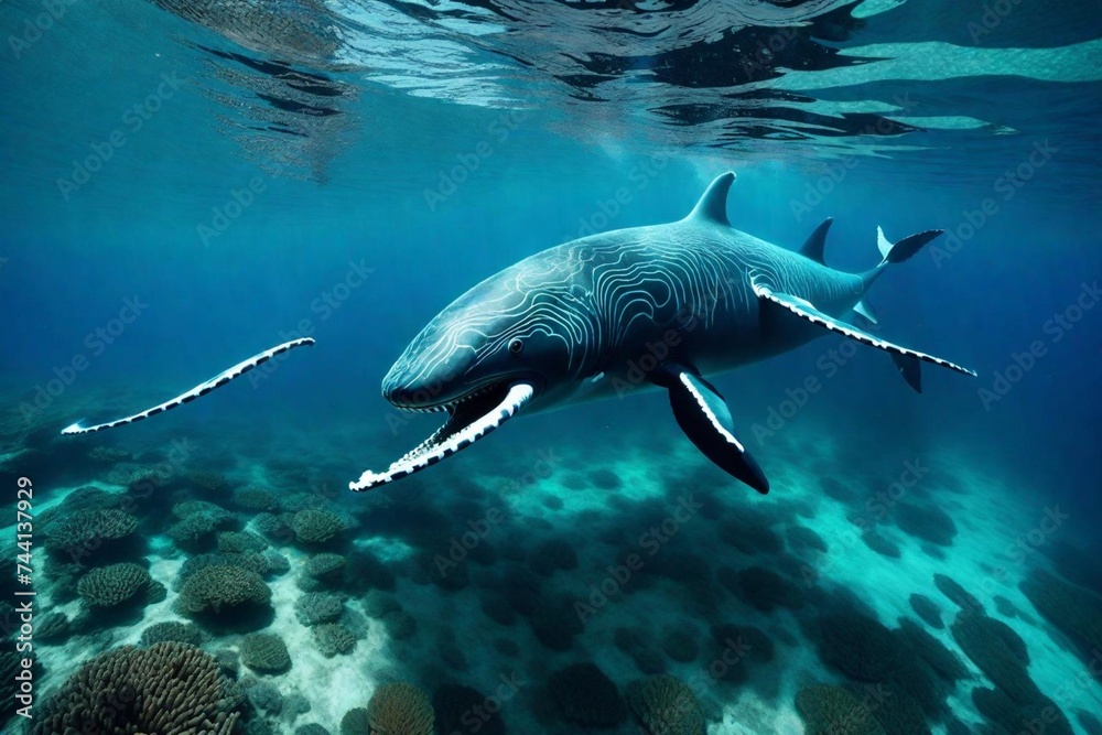 The underwater hydrophone speakers transmitted mysterious whale songs ...