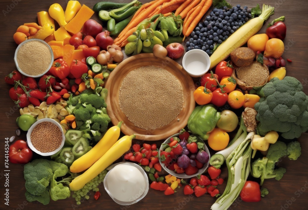 balanced diet, healthy, vegetables, fruits, whole grains, lean proteins ...