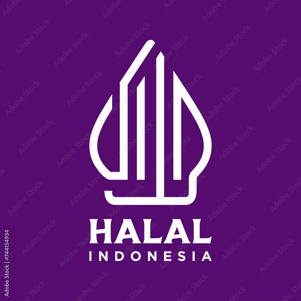 Indonesian halal logo new branding 2022. Halal logo. Halal food ...