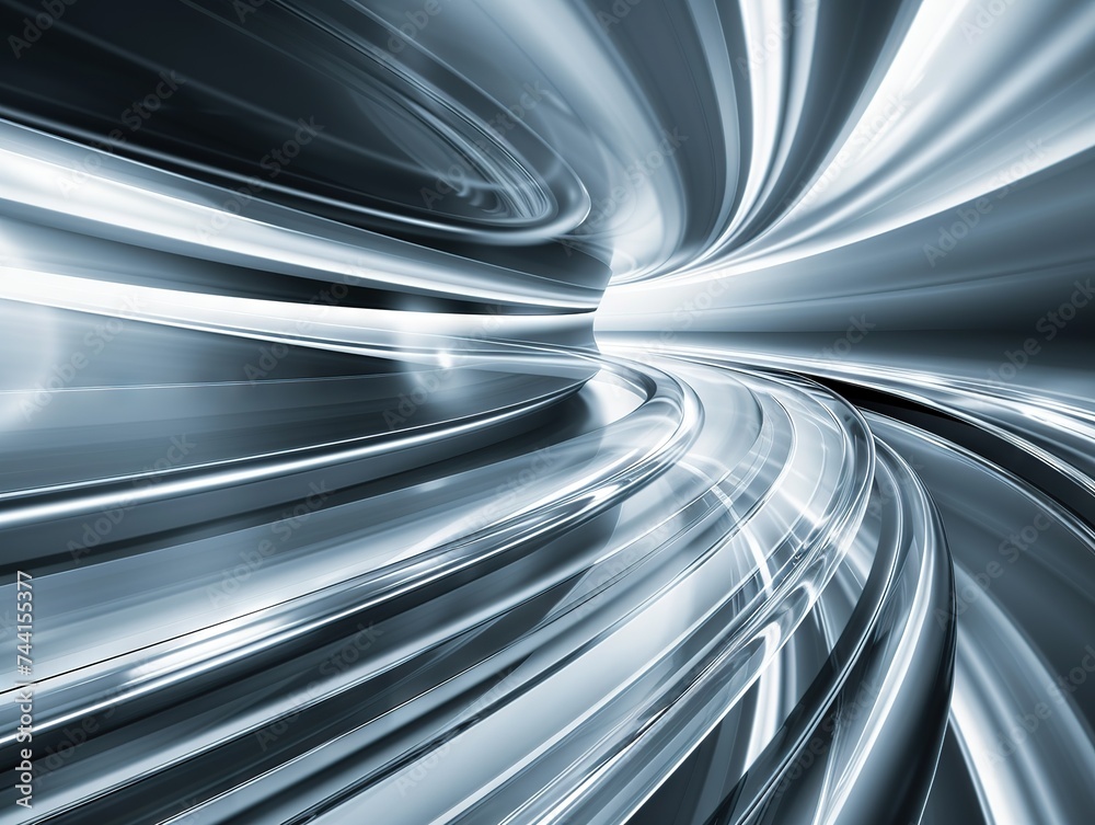 Blue and white abstract background with a speeding train theme. The ...