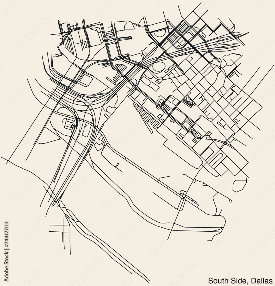 Street roads map of the SOUTH SIDE Public Improvement District ...