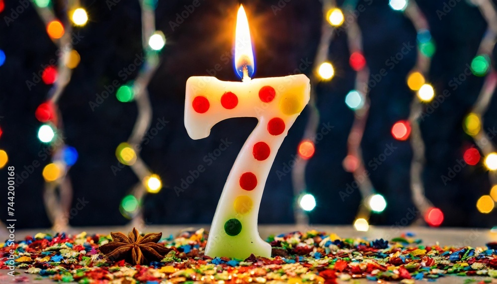 number 7 joyful greeting card for birthdays or anniversaries this image ...