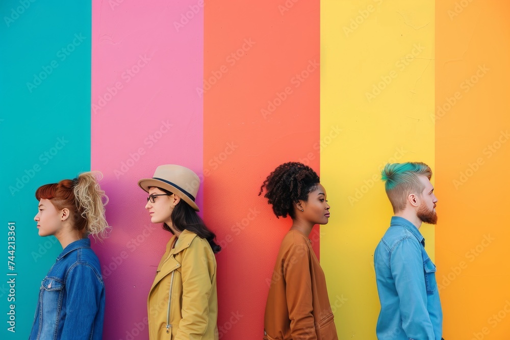 LGBTQ Pride civil rights. Rainbow gender practices colorful dynamic ...