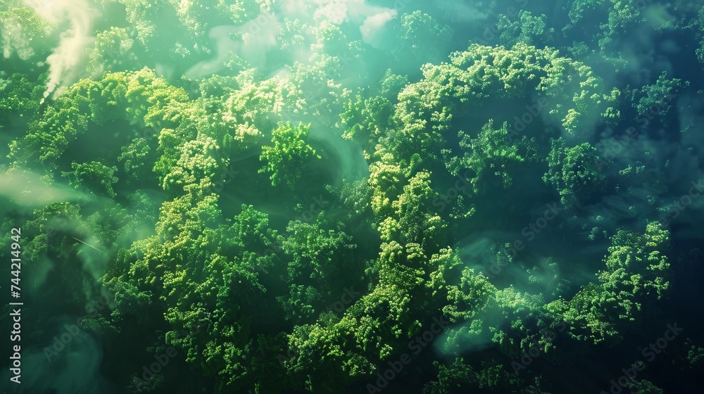 Concept depicting the issue of carbon dioxide emissions and its impact ...