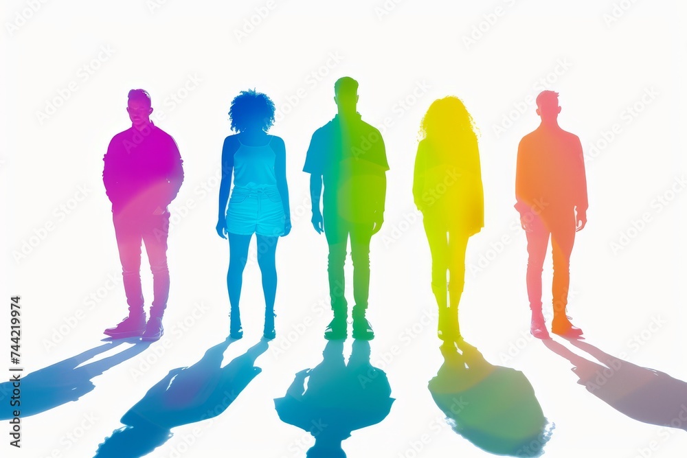 LGBTQ Pride self regard. Rainbow acceptance colorful mismatched ...
