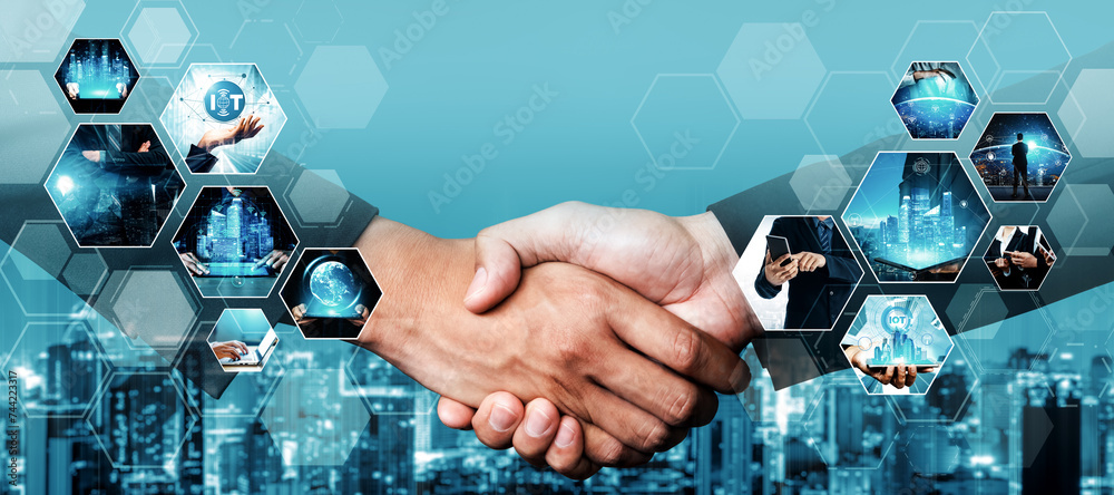 Communication technology , smart connection IOT and people network ...