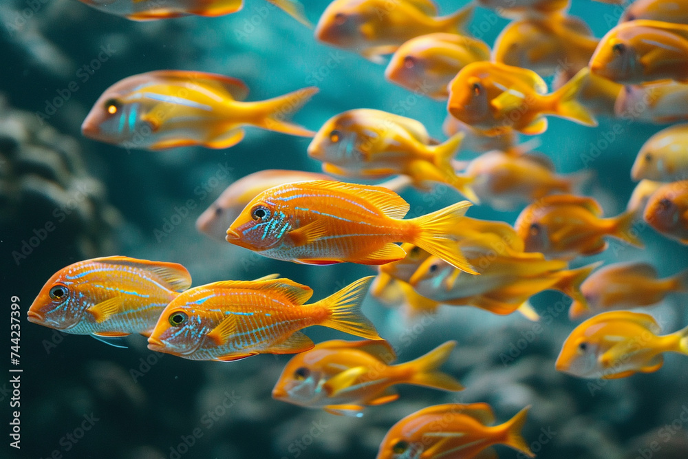 beautiful pretty nice cute funny fish in ocean. sea, aquarium, swimming ...