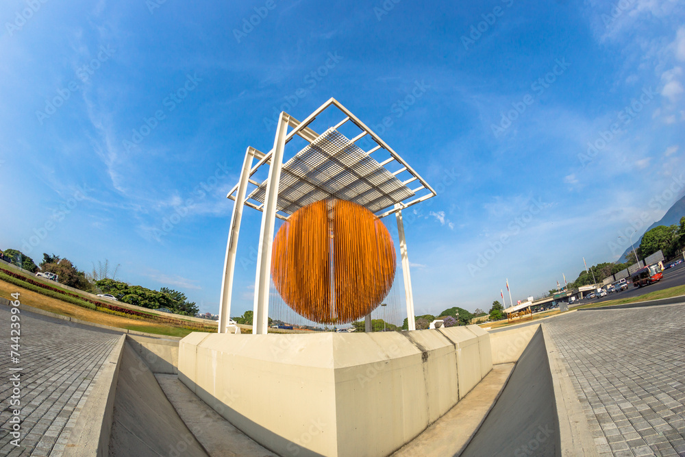 "Caracas Sphere" (Esfera Caracas), sculpture in the venezuelan capital ...