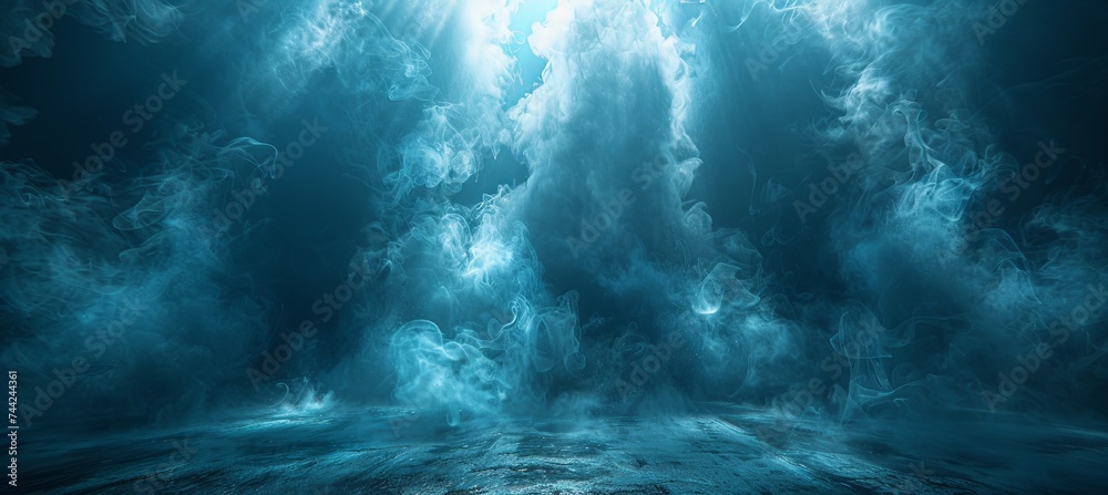 flood light with shadow and shadow, in the style of smokey background ...