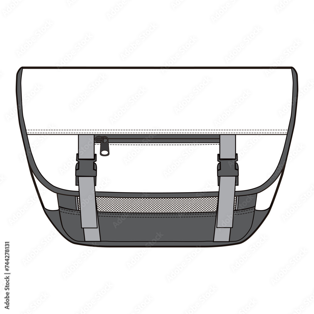 Messenger Bag Design Flat Sketch Vector Illustration Stock Vector ...