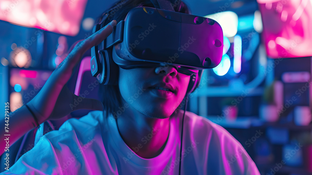 Zen Master Gamer: An Asian gamer achieving a state of zen-like focus ...