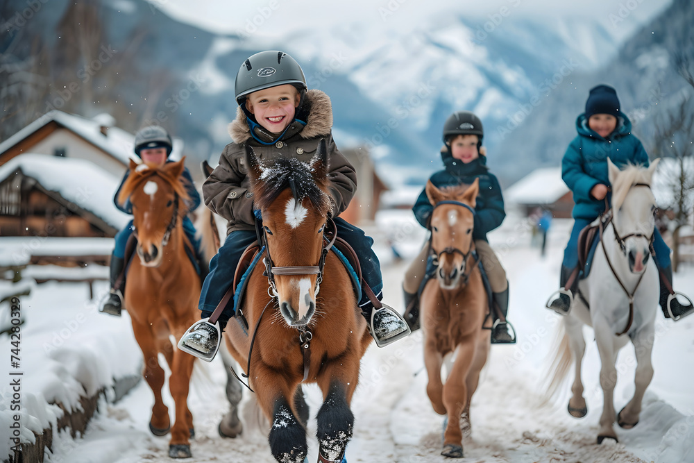 Children riding horses in the Alps Austria's horse farms are the place ...