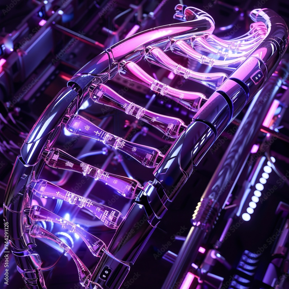 A futuristic medical device concept that uses DNA helix structures as ...