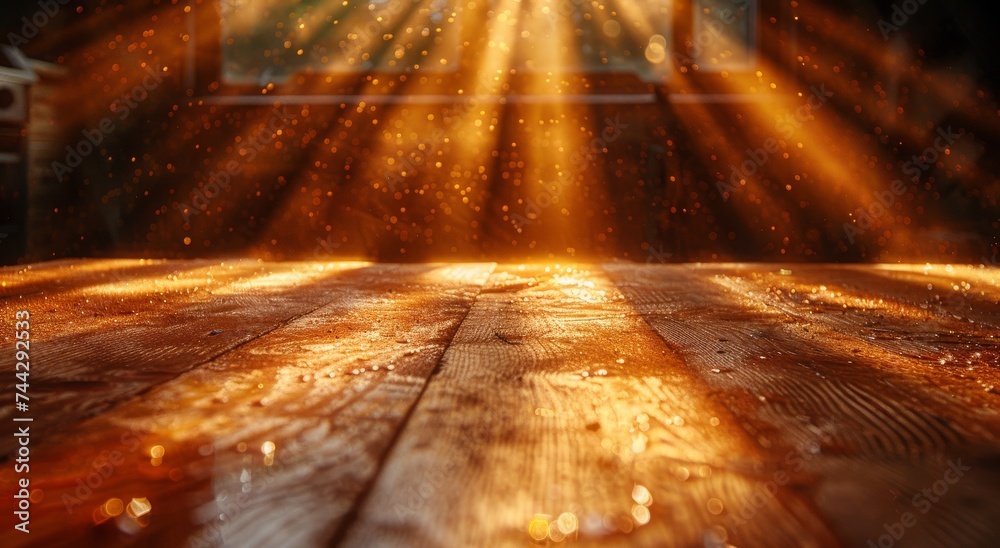 As the sun sets, its amber light filters through the dense wood ...