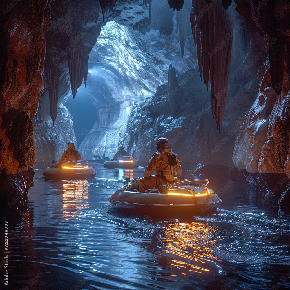 Underworld archaeology expedition led by a hologram of Hermes using ...