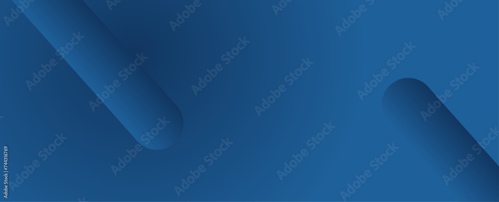 Minimal geometric blue background. Dynamic blue shapes composition with ...