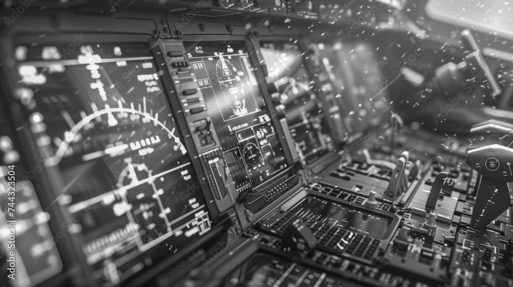 Airplane Cockpit Control Panel - Precision in Aviation Stock ...