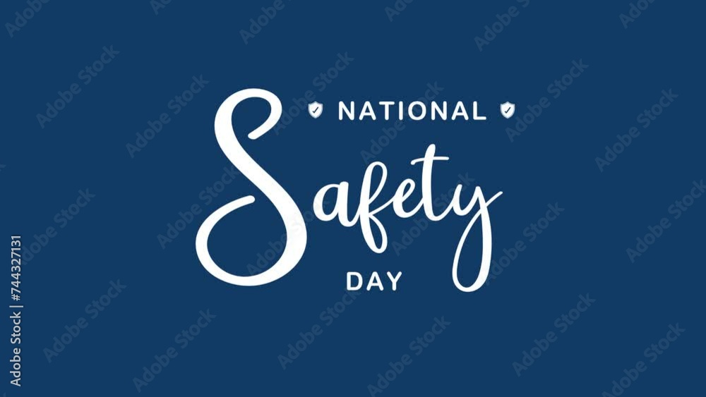 National Safety Day Text Animation. Great for National Safety Day ...