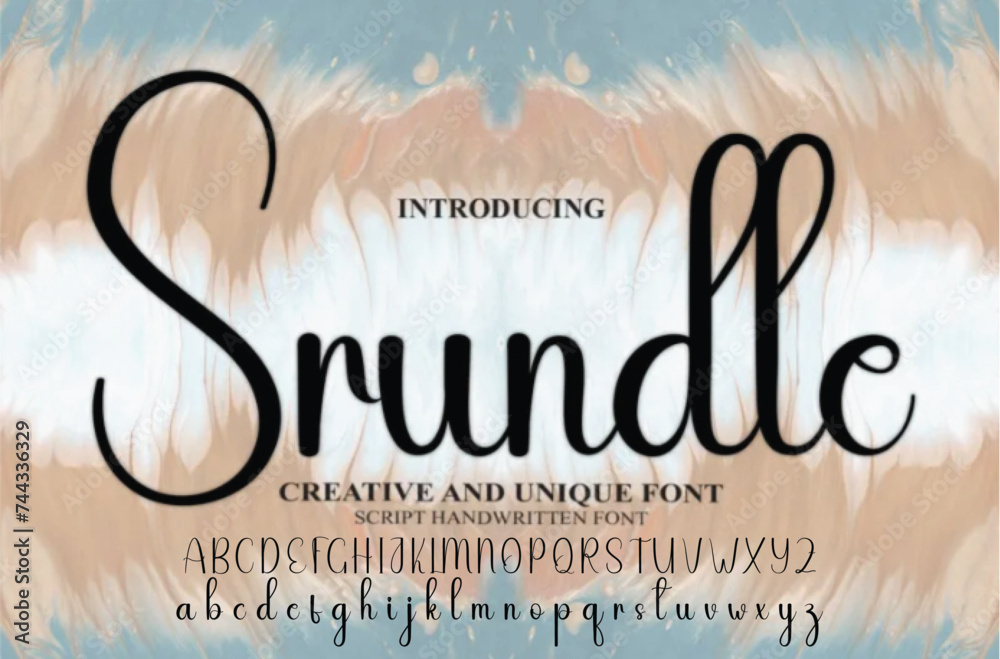 Hand drawn vector alphabet. Modern monoline signature script font ...