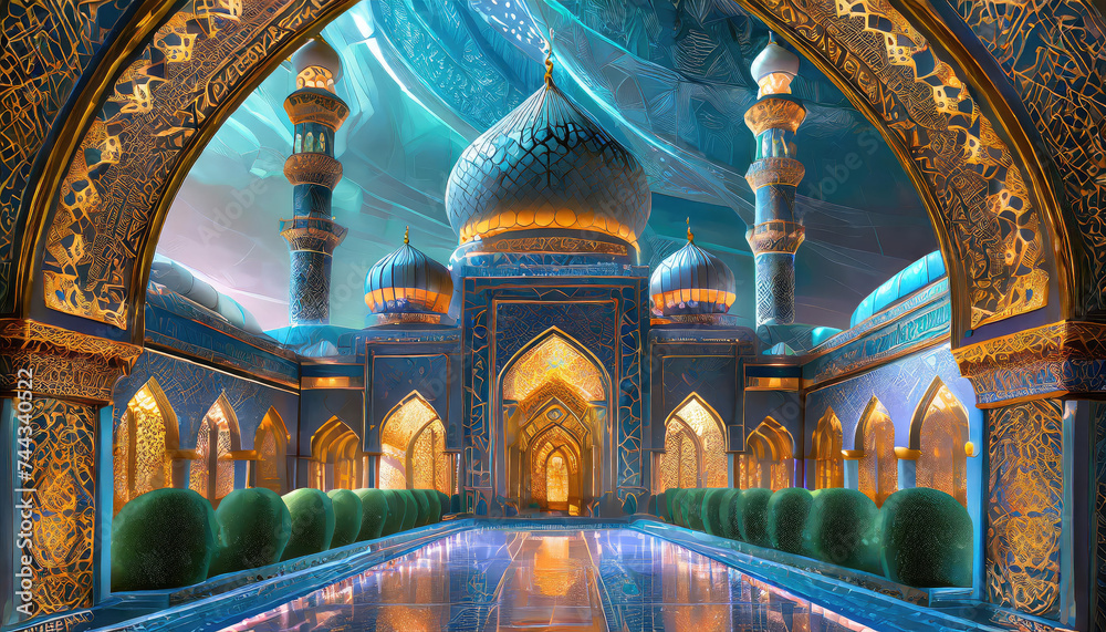 illustration of a design mosque. Ramadan or Ramadhan. icon set vector ...