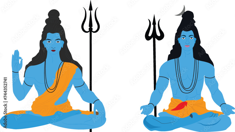 Shiva, vector, Happy, Maha Shivratri, Illustration. Of Lord. Shiva, For ...