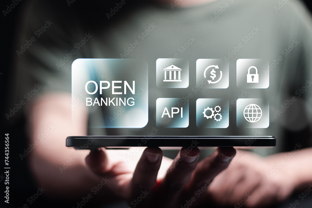 Open banking financial technology fintech concept. api financial ...