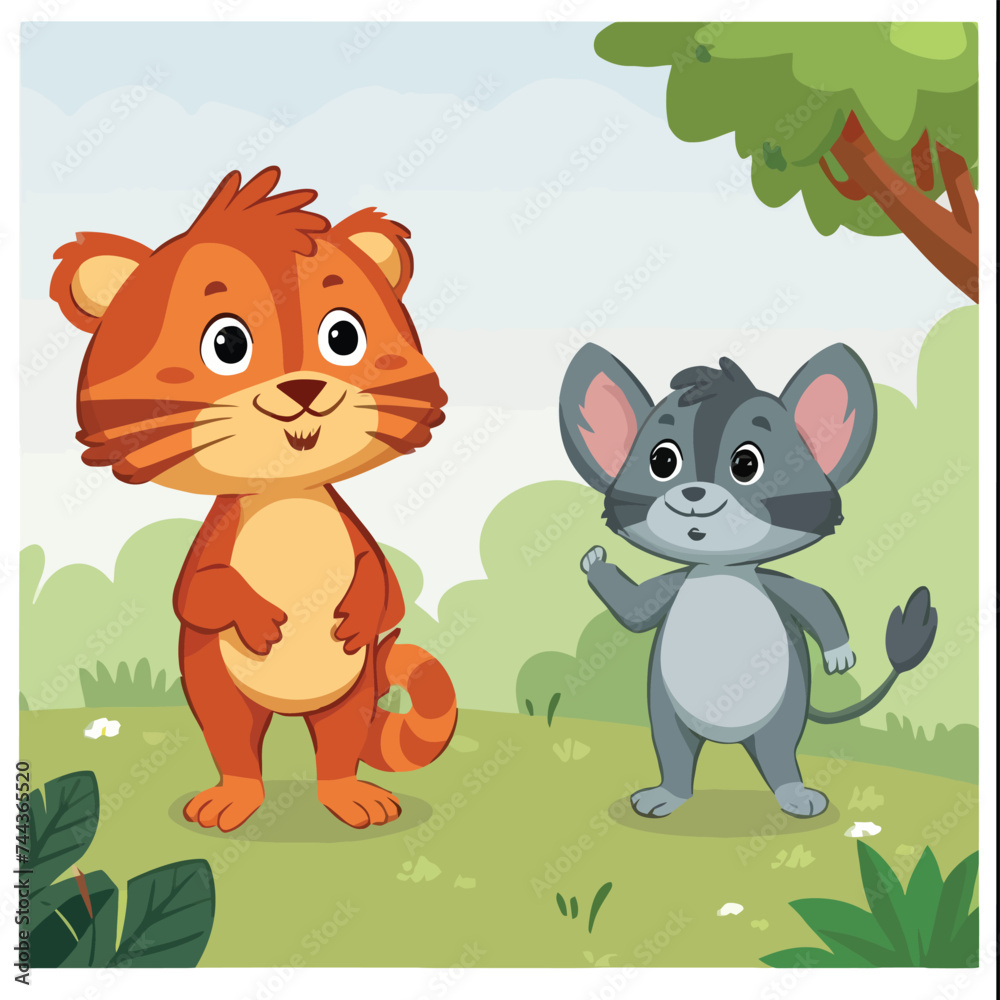 2d vector illustration for learning cartoon character design for ...