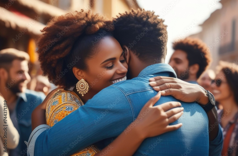 Siblings Day,boyfriend and girlfriend hug tightly,brother and sister ...