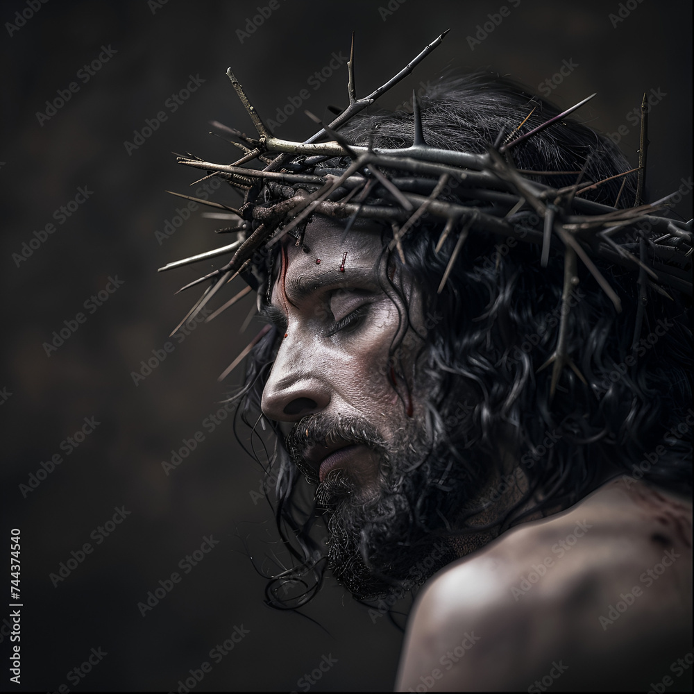 The passion of christ, christ with thorn crown on his head, jesus ...