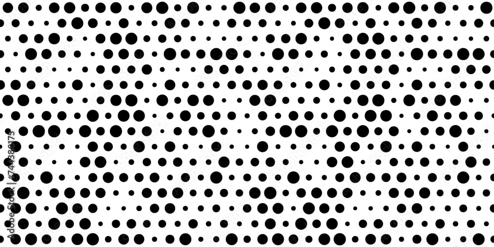 polka dot seamless pattern. pop art background. Different sized dots ...
