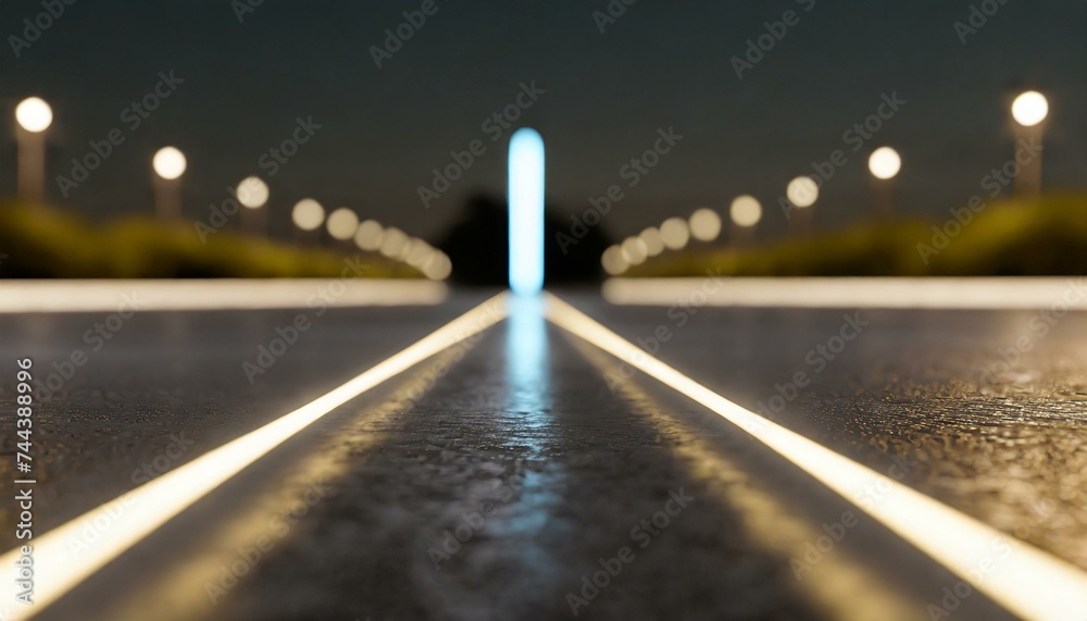 Ilustrace „traffic on highway at night wallpaper Winding road at night ...