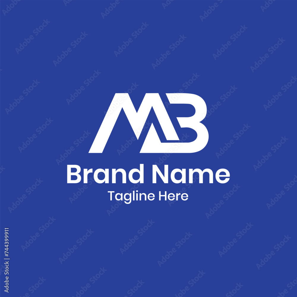Abstract letter BM logo design template. MB logo, Letter MB, MB letter ...