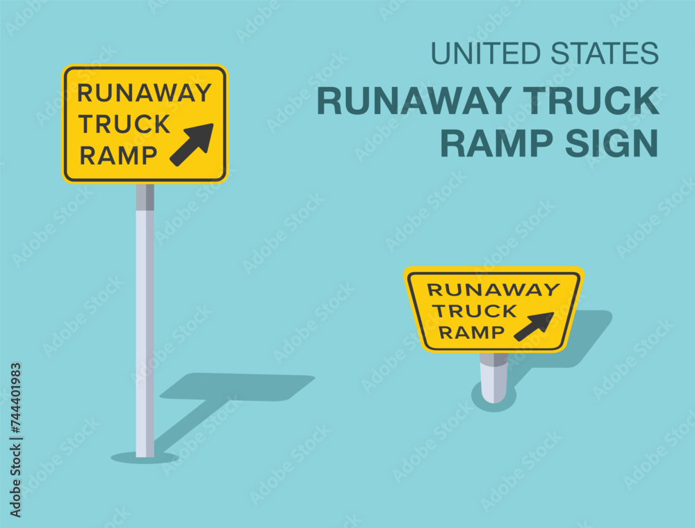 Traffic regulation rules. Isolated United States runaway truck ramp ...