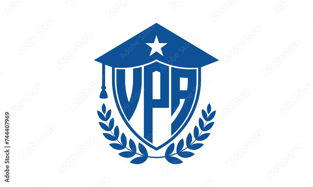 VPA three letter iconic academic logo design vector template. monogram ...