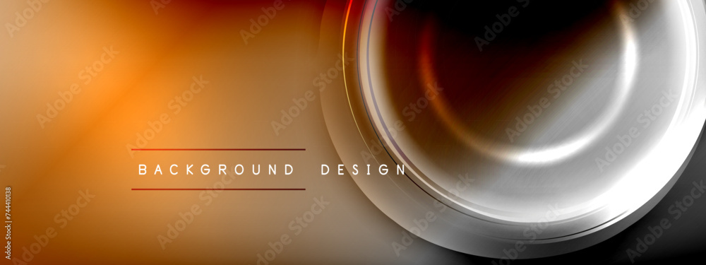 Circles lines and bubbles on bright glowing effect gradient with light ...