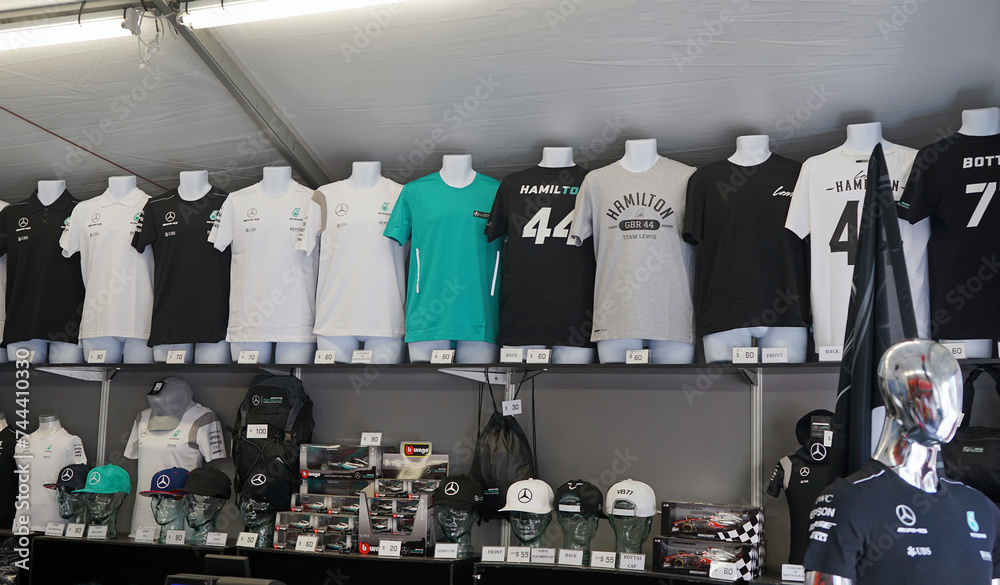 Melbourne, Australia - March 21, 2018: Within the themed branded tent ...