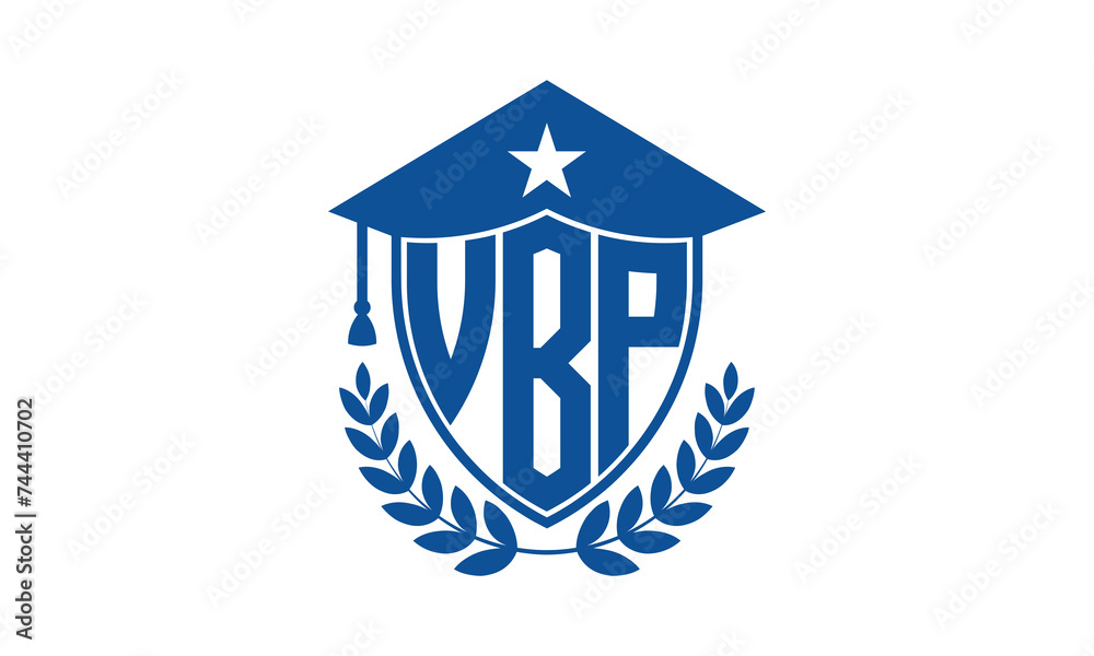 VBP three letter iconic academic logo design vector template. monogram ...