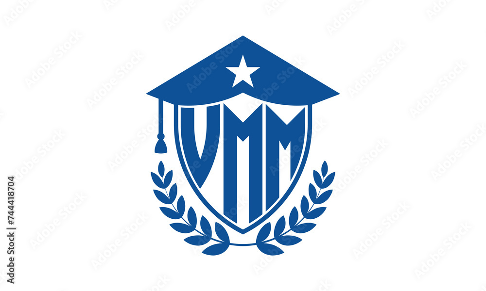 VMM three letter iconic academic logo design vector template. monogram ...